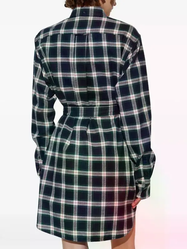 Dsquared2 Checked Shirt Dress With Belt
