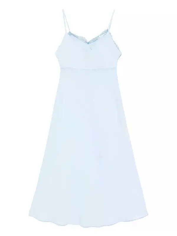 Vivetta Lace-trim Midi Dress - Blue