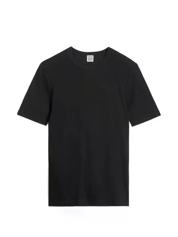 TOTEME Crew Neck Short Sleeve T-shirt - Black