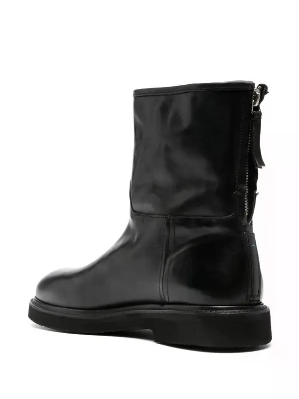 Premiata Calf Leather Zip Up Ankle Boots