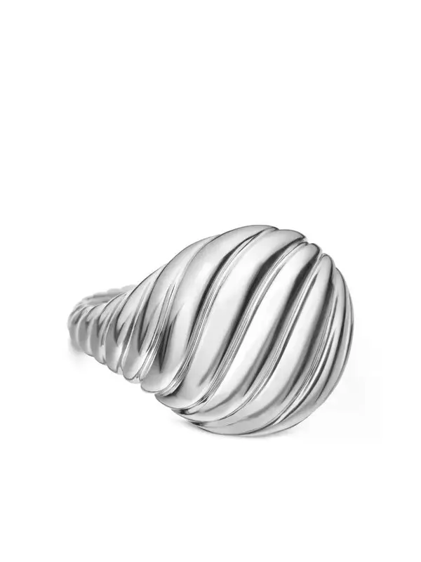 David Yurman Sterling Sculpted Cable Pinky Ring - Silver