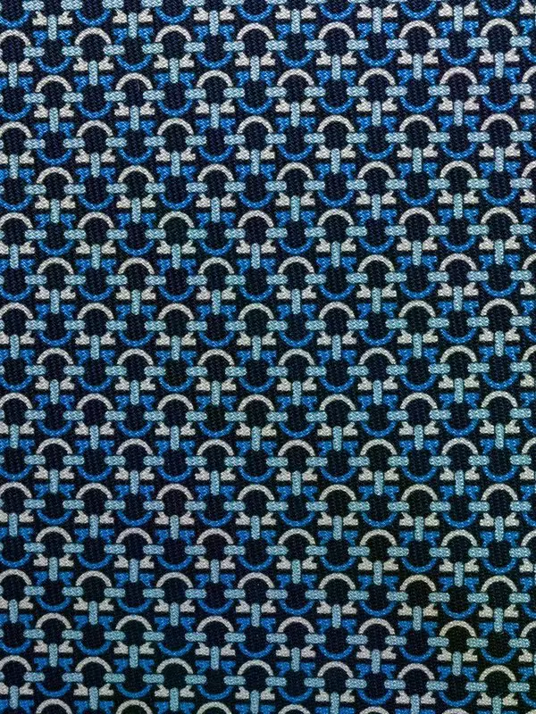 FERRAGAMO Gancini Print Silk Neck Tie