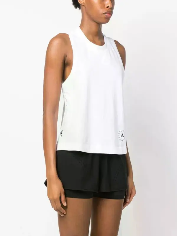 Adidas By Stella McCartney True Pace Running Logo-print Tank Top
