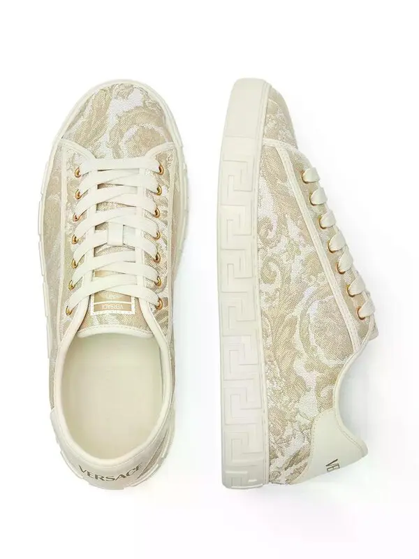 Versace Greca Jacquard Sneakers - Neutrals