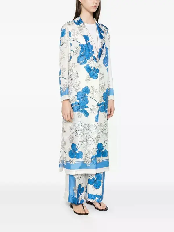 P.a.r.o.s.h Floral Print Long Sleeve Coat