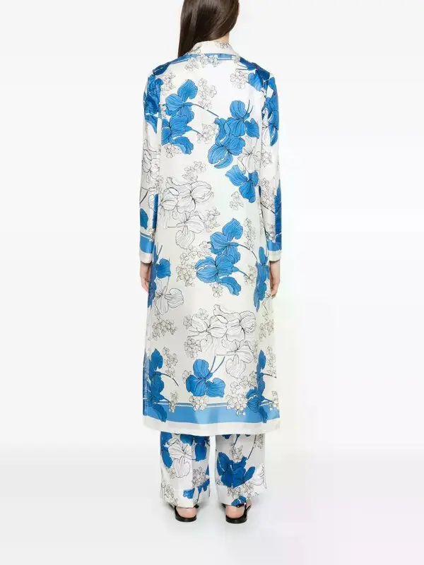 P.a.r.o.s.h Floral Print Long Sleeve Coat