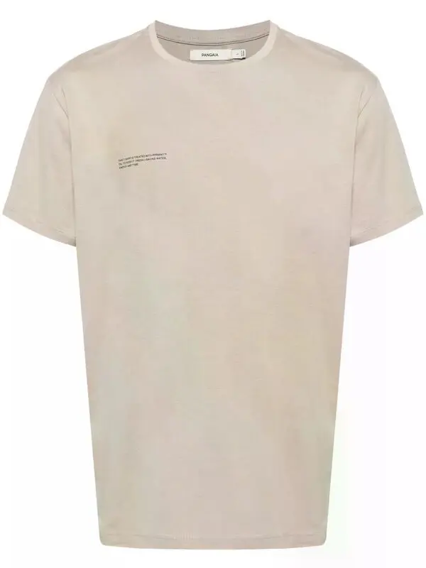 PANGAIA Logo-print Organic-cotton T-shirt - Neutrals
