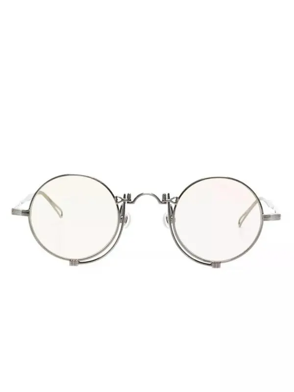 Matsuda Round Frame Sunglasses With Tinted Lenses - Silver