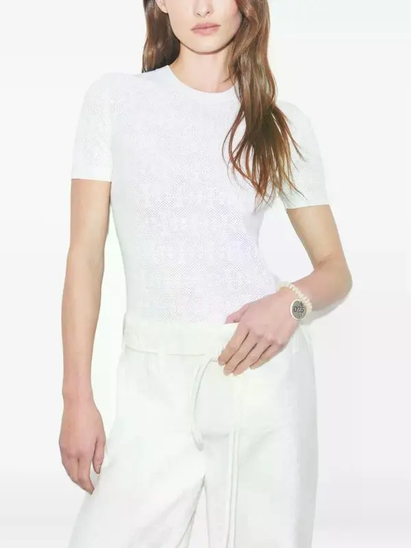 Tory Burch Textured Pattern Short-sleeve Top