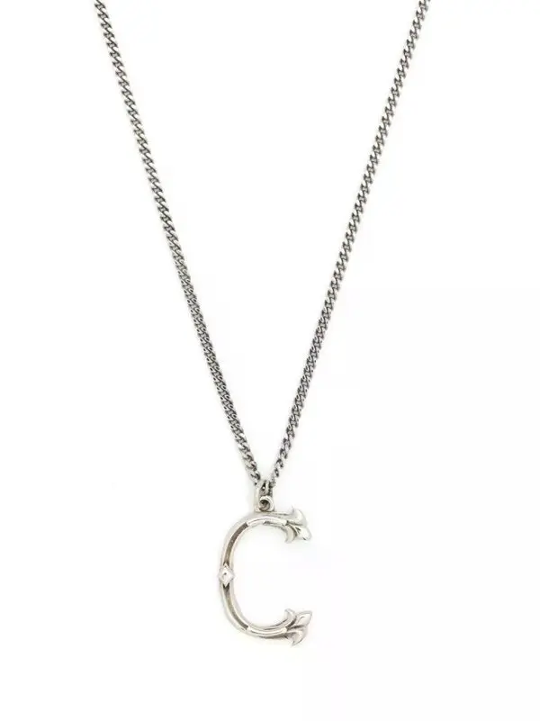 Emanuele Bicocchi Alphabet Pendant Sterling Necklace - Silver