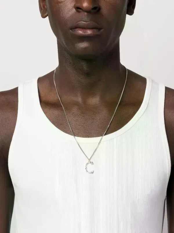 Emanuele Bicocchi Alphabet Pendant Necklace - Silver