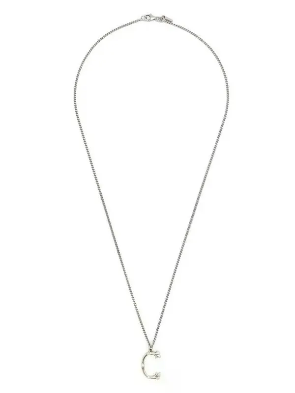 Emanuele Bicocchi Alphabet Pendant Necklace - Silver