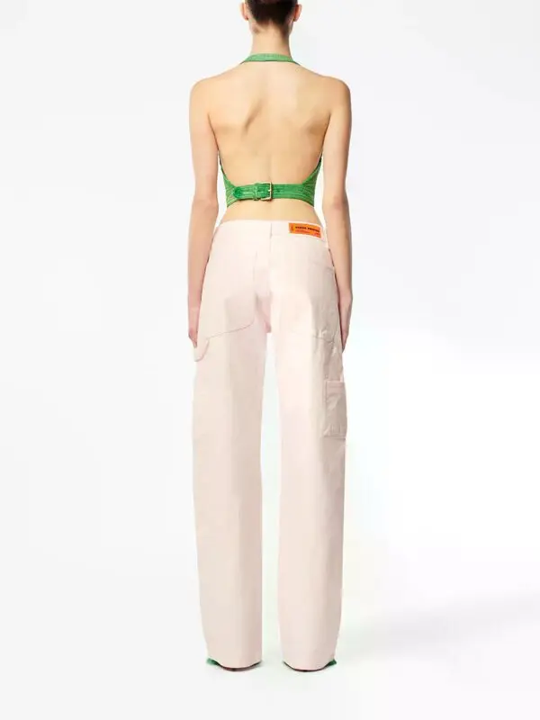 Heron Preston Distressed Cotton Corset Top