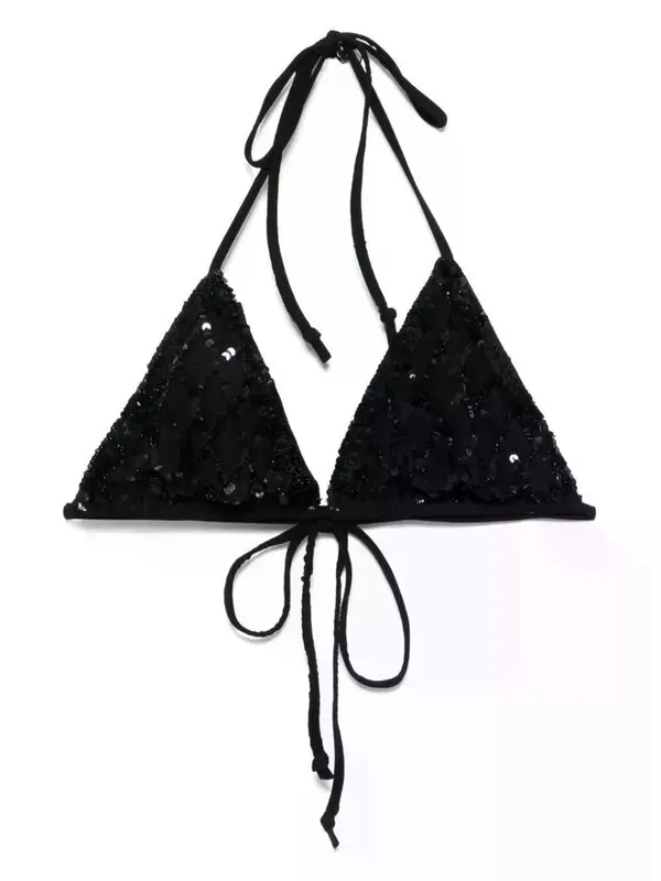 P.a.r.o.s.h Embellished Halterneck Bikini Top