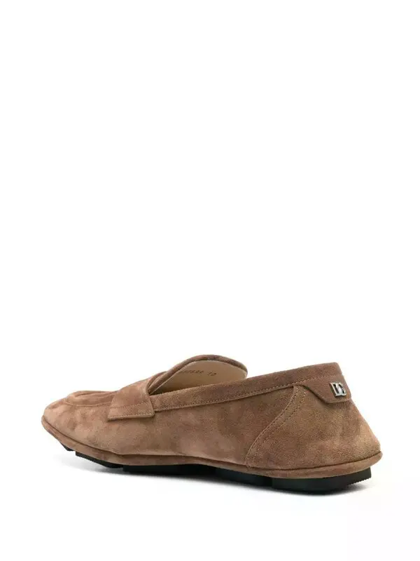 Dolce & Gabbana Suede Loafers With Logo Plaque