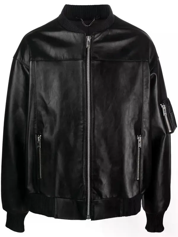 MISBHV Leather Bomber Jacket