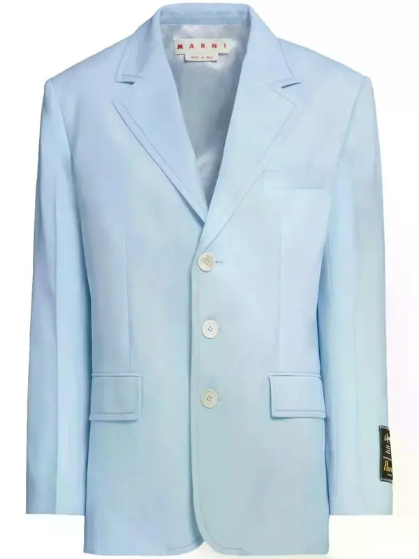 Marni Single-breasted Wool Blazer - Blue