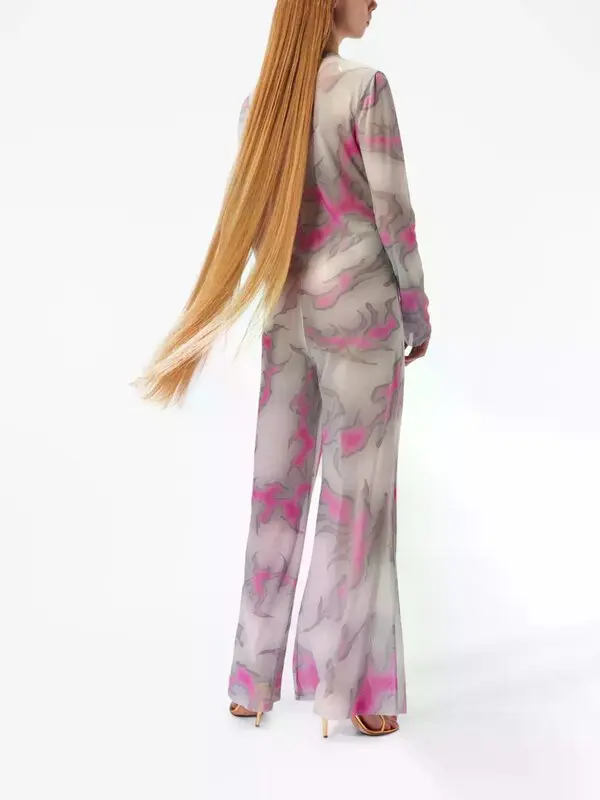 MARGHERITA MACCAPANI Vane Ghost-print Flared Jumpsuit
