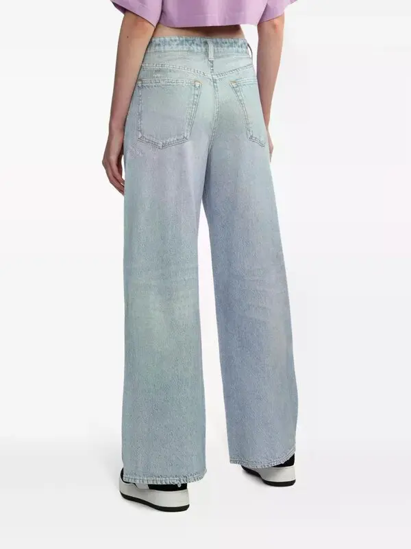 Rag & Bone Mid-rise Wide-leg Jeans - Blue