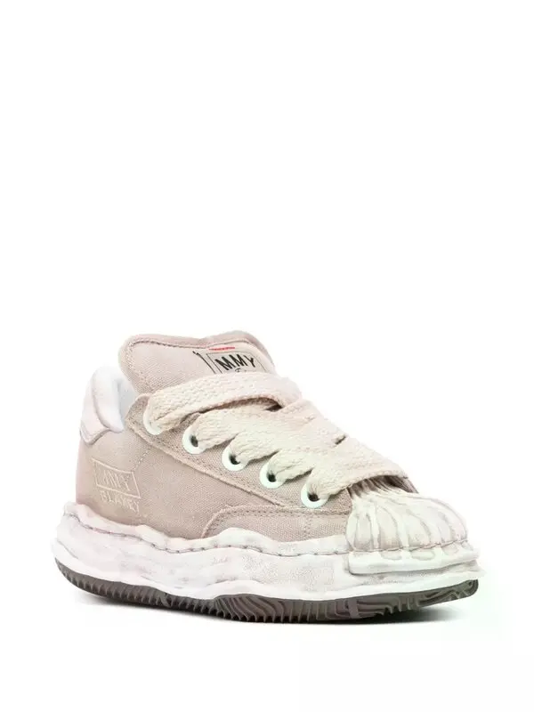 Mihara Yasuhiro Round Toe Lace Up Trainers - Pink