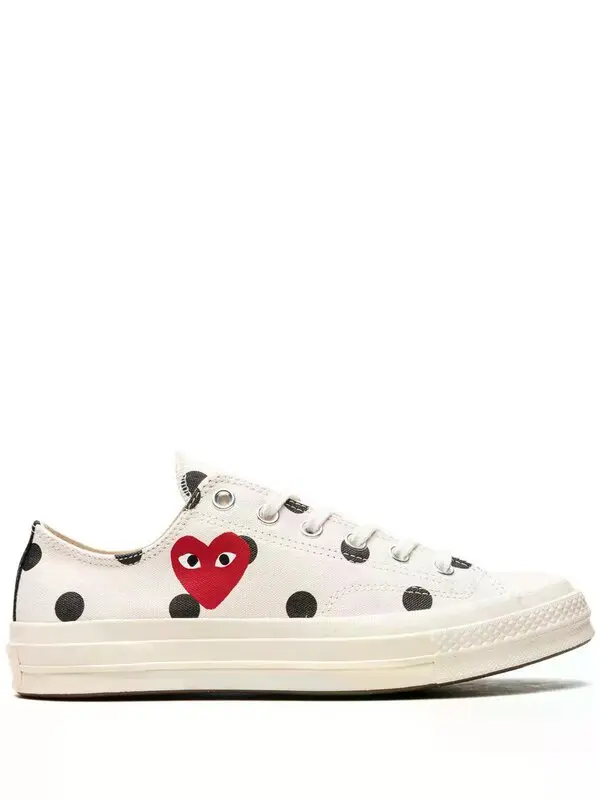 CONVERSE Comme Des Garçons Play X Chuck 70 Ox Polka Dot Sneakers - White