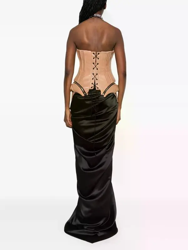 MITILIANE COUTURE Leather Corset And Maxi Skirt Set