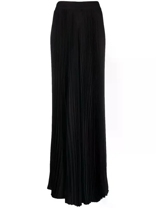 Alice + Olivia Pleated High-waist Palazzo Trousers - Black