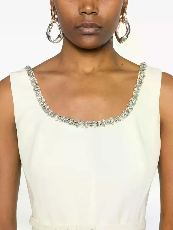 Roland Mouret Embellished Cady Maxi Dress