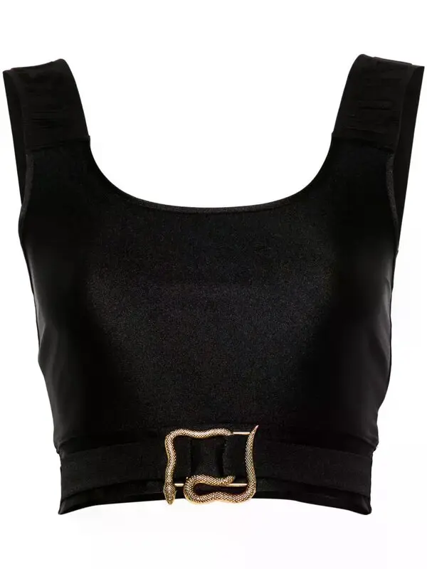 Just Cavalli Logo-straps Crop Top
