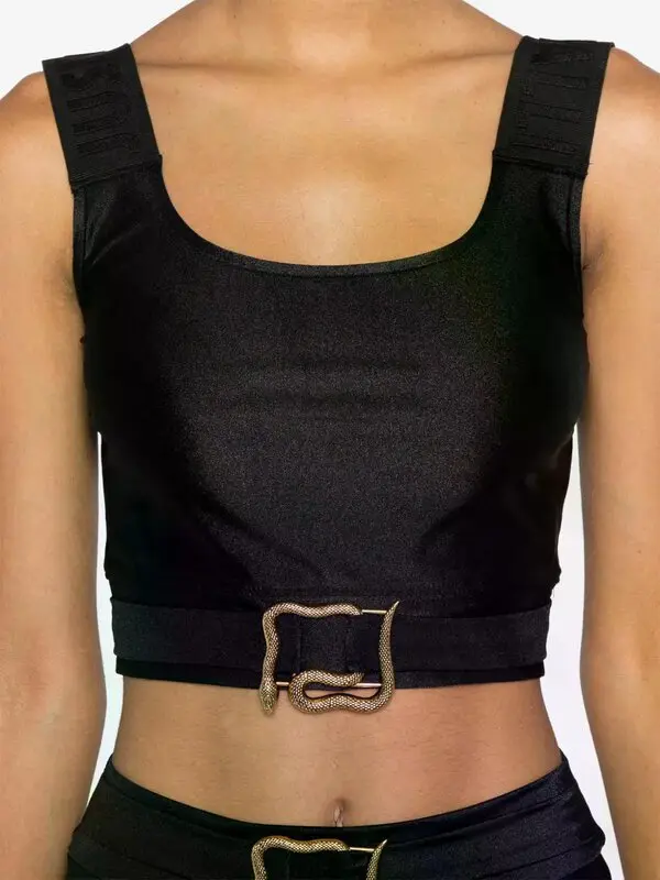 Just Cavalli Logo-straps Crop Top