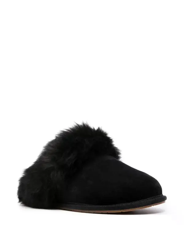 UGG Shearling Scuff Slippers - Black