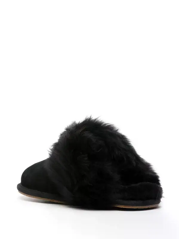 UGG Shearling Scuff Slippers - Black