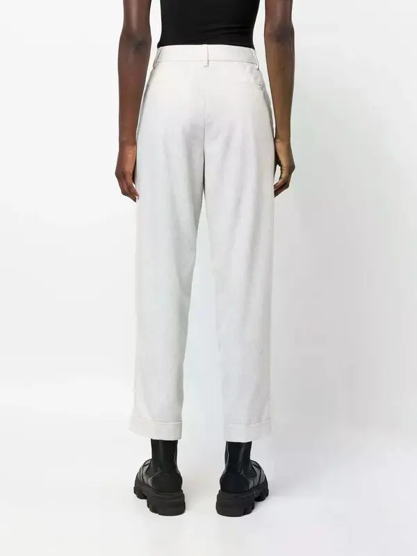 Closed Rolled-cuff Cropped Trousers