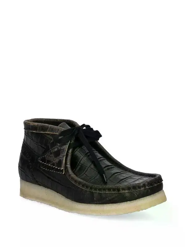Clarks Embossed Crocodile Effect Wallabee Boots