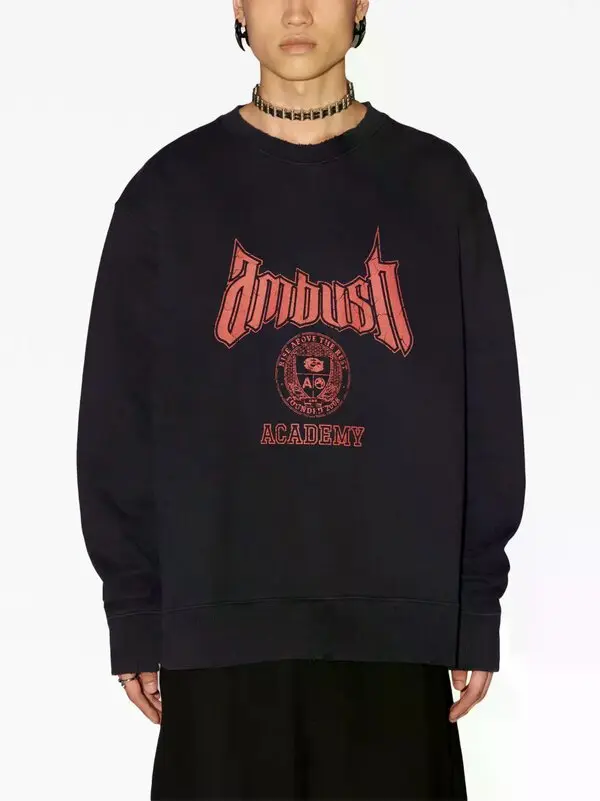 AMBUSH Academy Cotton-blend Sweatshirt - Blue