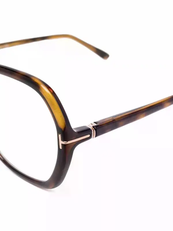 TOM FORD Oversized Round Glasses - Brown