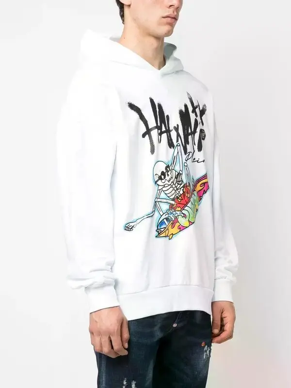 Philipp Plein Hawaii-print Cotton Hoodie