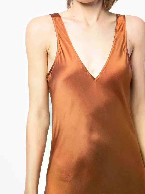 Voz Silk V-neck Long Dress