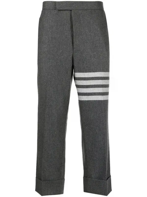 Thom Browne Wool-cashmere Blend Tailored Trousers With Signature 4-bar Stripe
