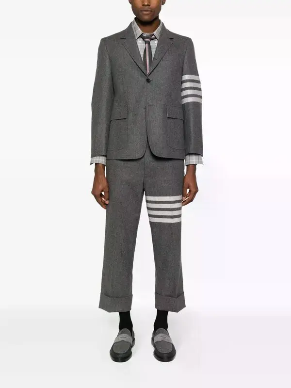 Thom Browne Wool-cashmere Blend Tailored Trousers With Signature 4-bar Stripe