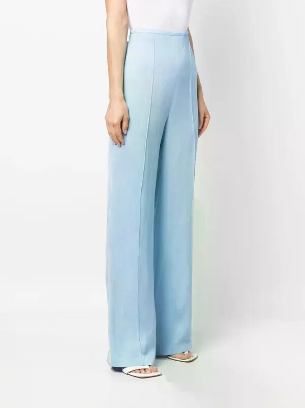 RÓHE Pressed Crease Wide-leg Trousers - Blue