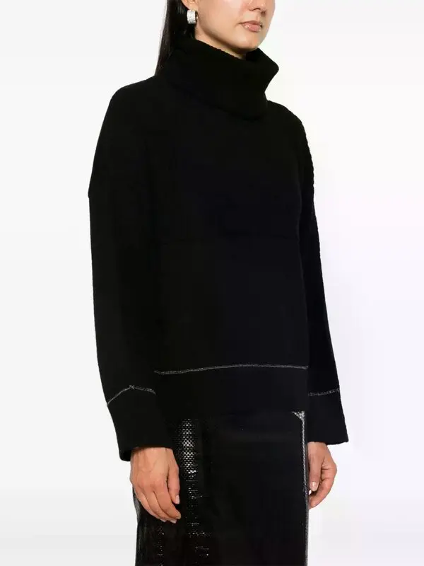 Pinko Vigne Chunky Ribbed Knit Sweater