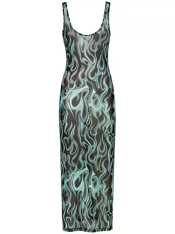Philipp Plein Flame Dress - Black