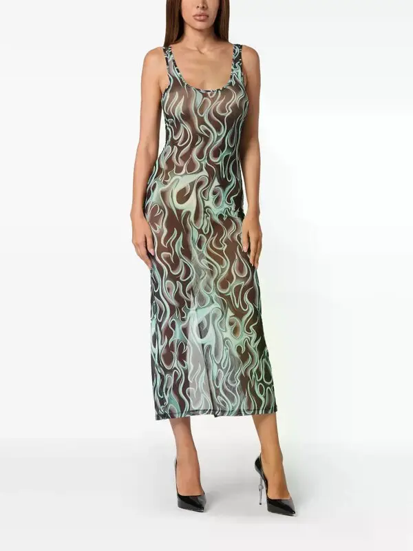 Philipp Plein Flame Dress - Black