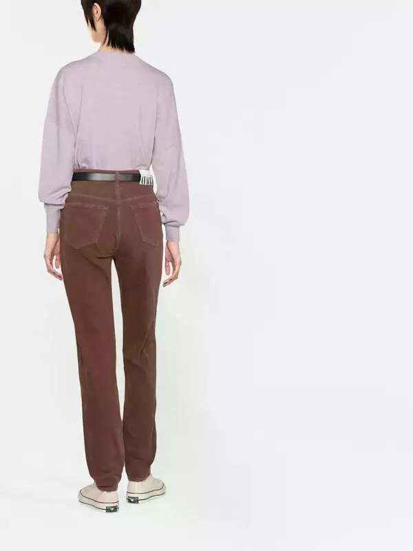 MOTHER Twizzi Skimp High-waisted Jeans - Brown