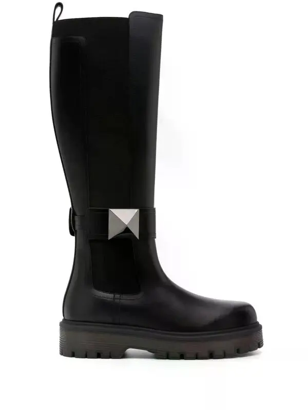 Valentino Garavani One Stud Knee-high Boots - Black