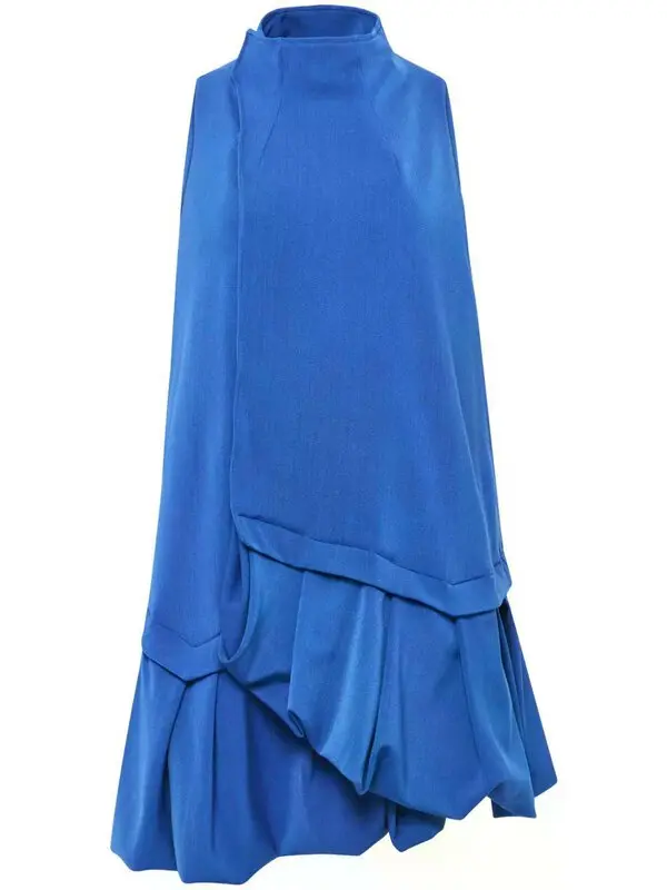 JW Anderson A-line Ruffled Mini Dress - Blue