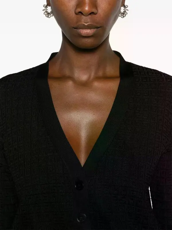 Givenchy 4g Jacquard V-neck Cardigan