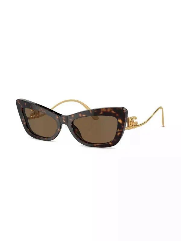 Dolce & Gabbana Crystal Embellished Cat-eye Sunglasses - Gold