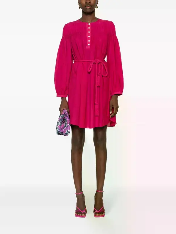 MARANT ETOILE Adeliani Pintuck-detail Dress - Pink
